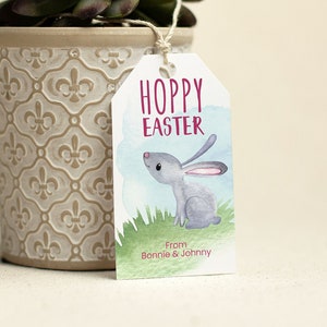 Easter Bunny Gift Tag, Editable Gift Tag, Printable Instant Download ...