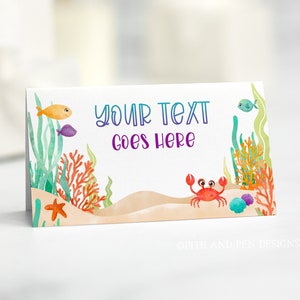 Mermaid Party Food Label, Under the Sea Printable, Instant Download ...