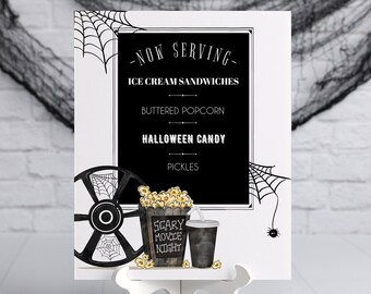 Custom Halloween Movie Theater Sign Digital Download DIY - Etsy