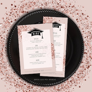 Graduation Dinner Menu, Printable Dinner Menu, Instant Download ...