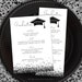 Silver Glitter Graduation Dinner Menu, Printable Dinner Menu, Instant ...