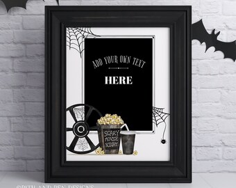 Custom Halloween Movie Theater Sign Digital Download DIY - Etsy