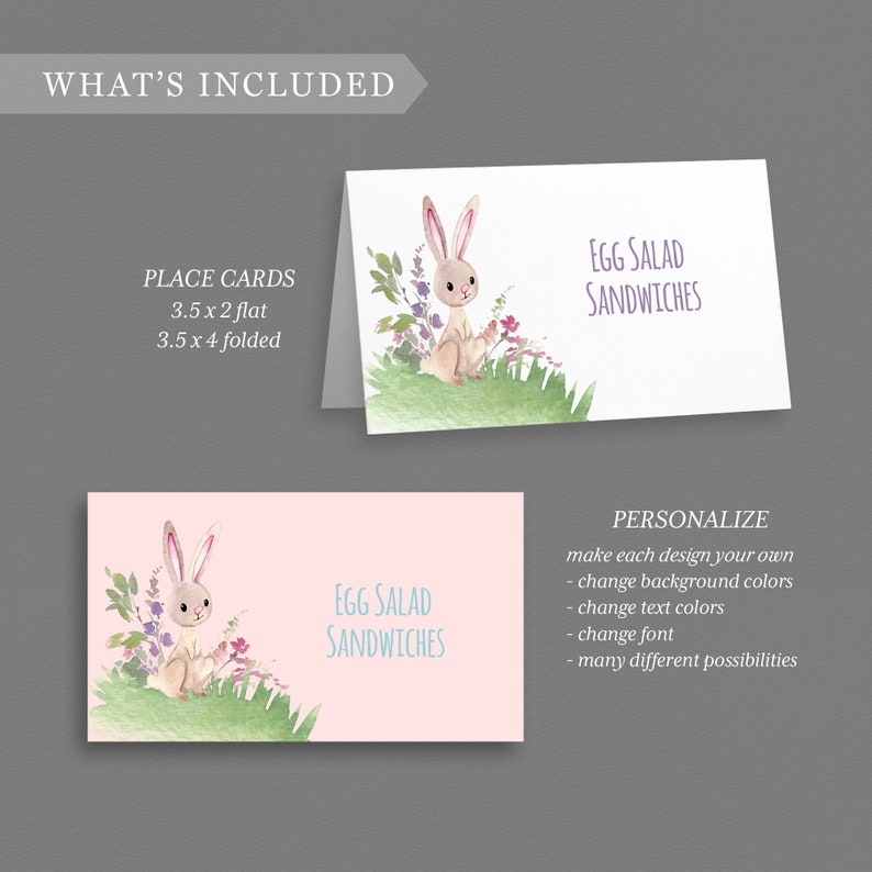 Easter Buffet Template Printable Food Labels DIY Easter | Etsy