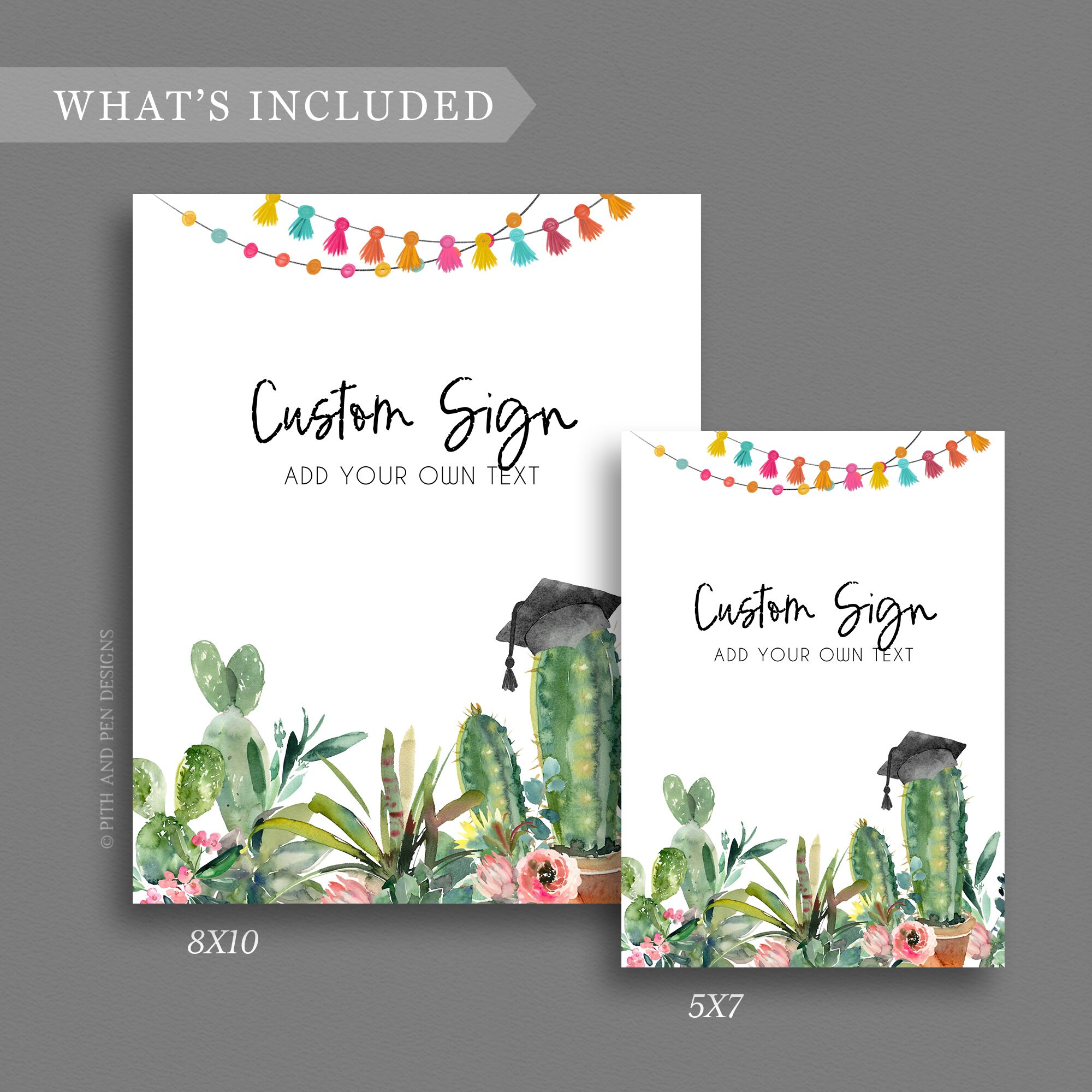 Printable Custom Graduation Fiesta Signs DIY Graduation - Etsy