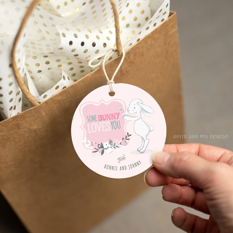 Easter Bunny Gift Tag, Easter Treats Gift Tag, Printable Instant ...