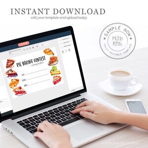 Pie Contest Voting Card | Thanksgiving Contest Ballot | Editable or ...
