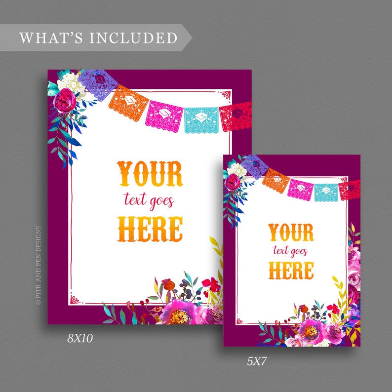 Printable Graduation Fiesta Signs DIY Graduation Party - Etsy