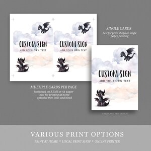 Dragon Party Signs, DIY Birthday Party, Printable Party Decor, Corjl ...