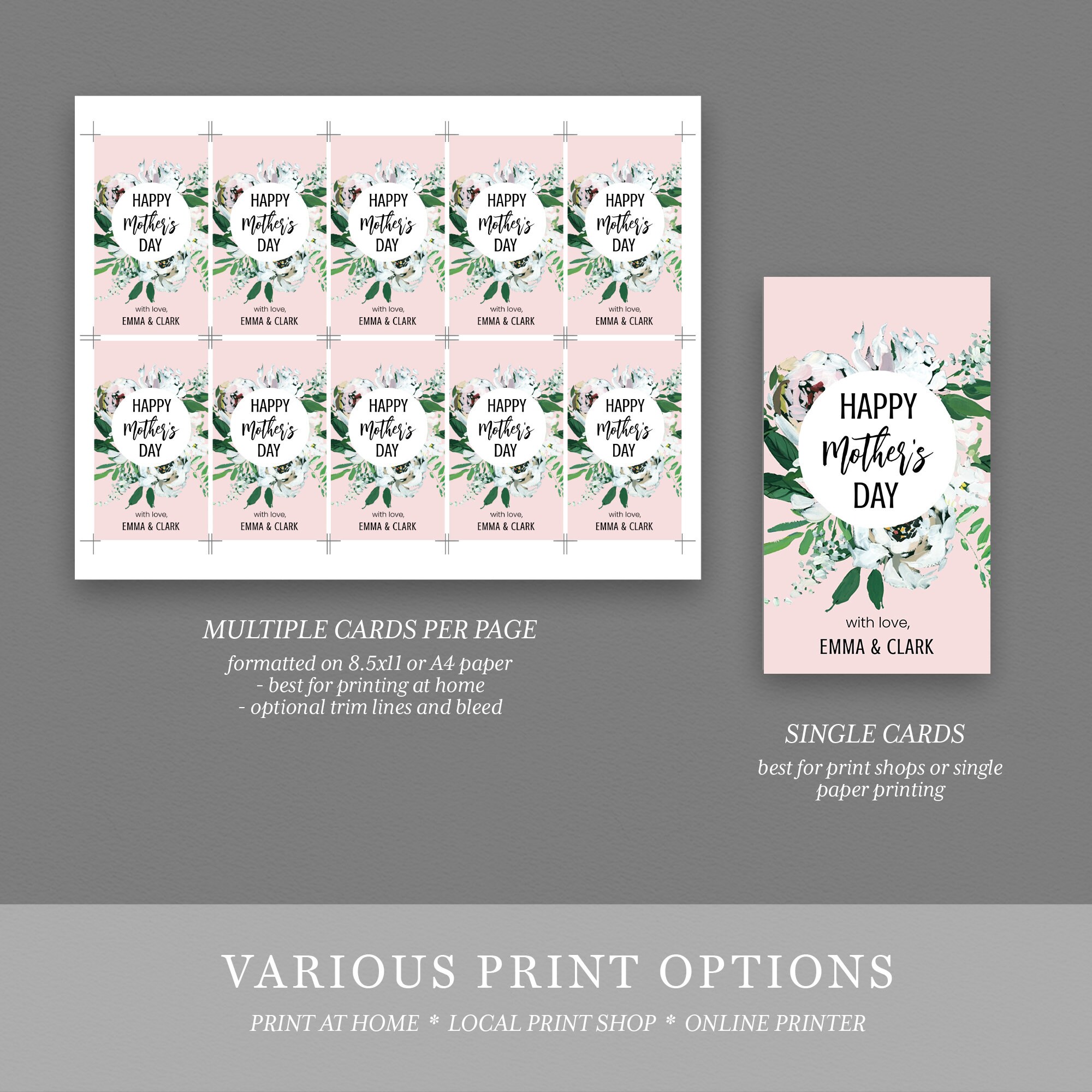 Mother's Day Gift Tag, Printable Mom Gift Tag, Instant Download, Corjl ...