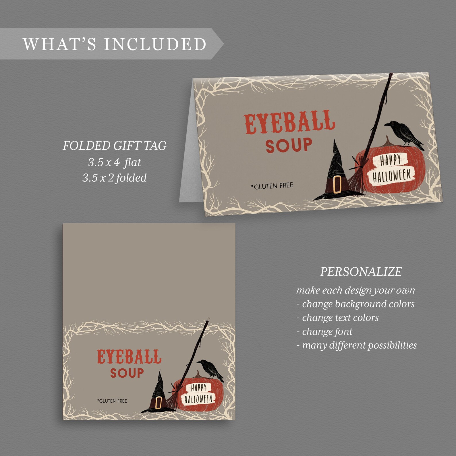 Halloween Party Food Label, Printable Buffet Card, Instant Download ...
