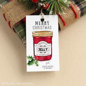 Printable Jelly Gift Tag | Christmas Jelly of the Month | Instant ...