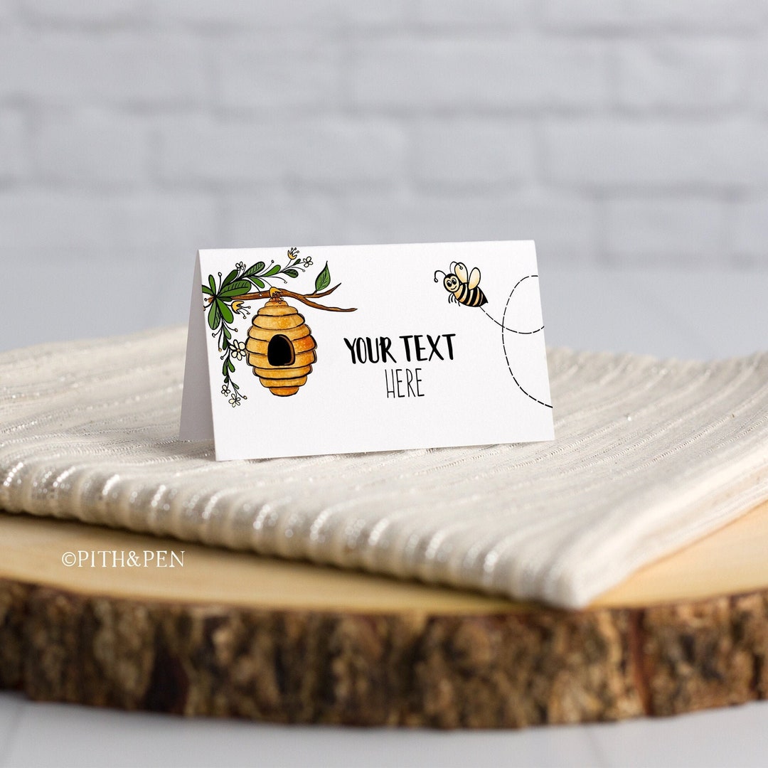 Honey Bee Food Label Template, EDITABLE Tag, DIY Party Printable ...