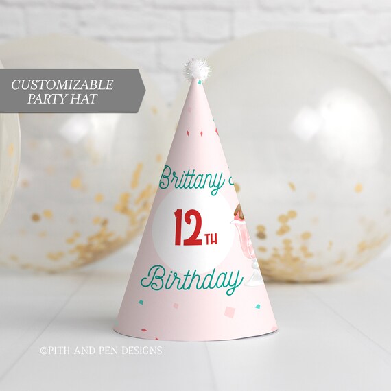 Ice Cream Party Hat DIY Birthday Party Printable Party | Etsy
