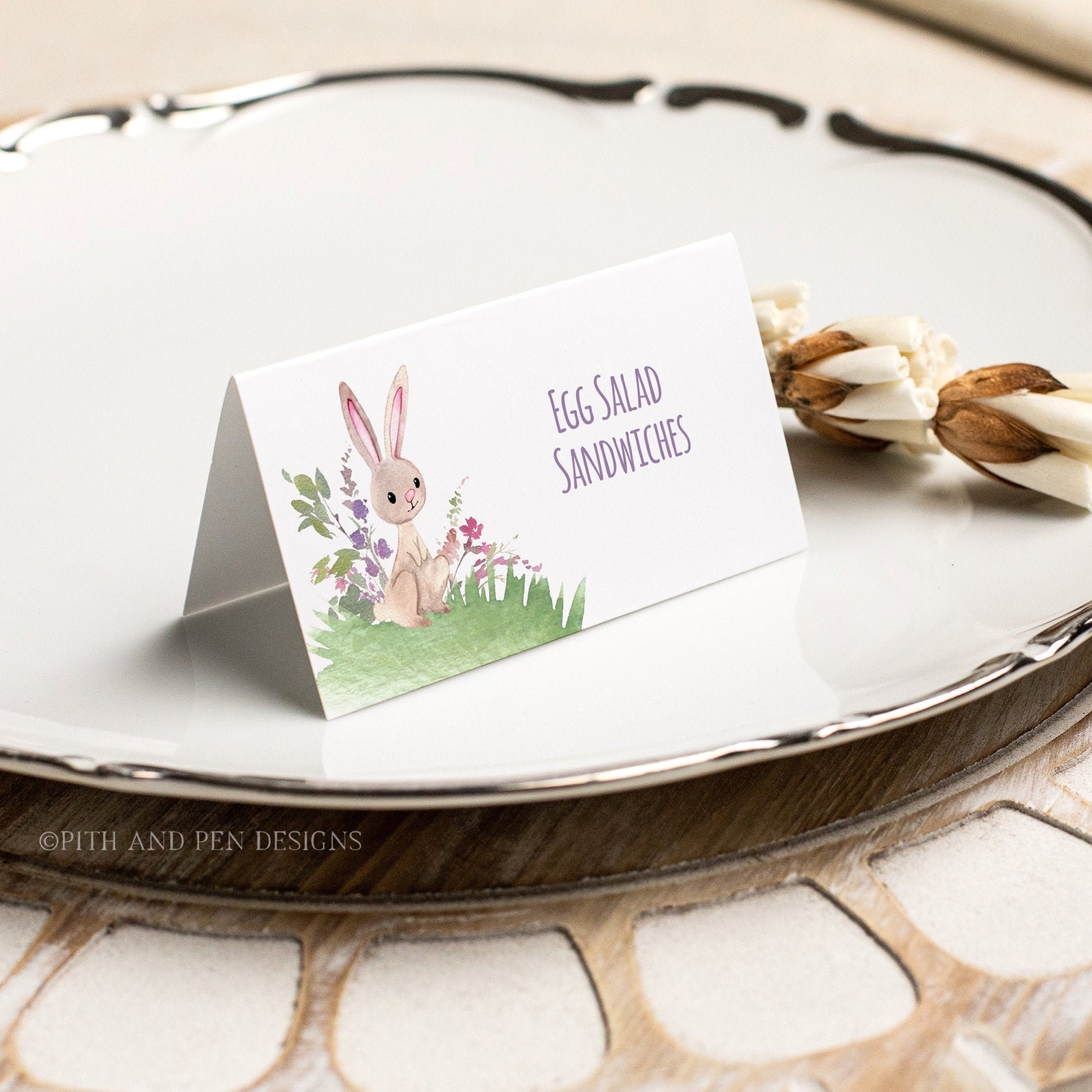 Easter Buffet Template, Printable Food Labels, DIY Easter Brunch ...