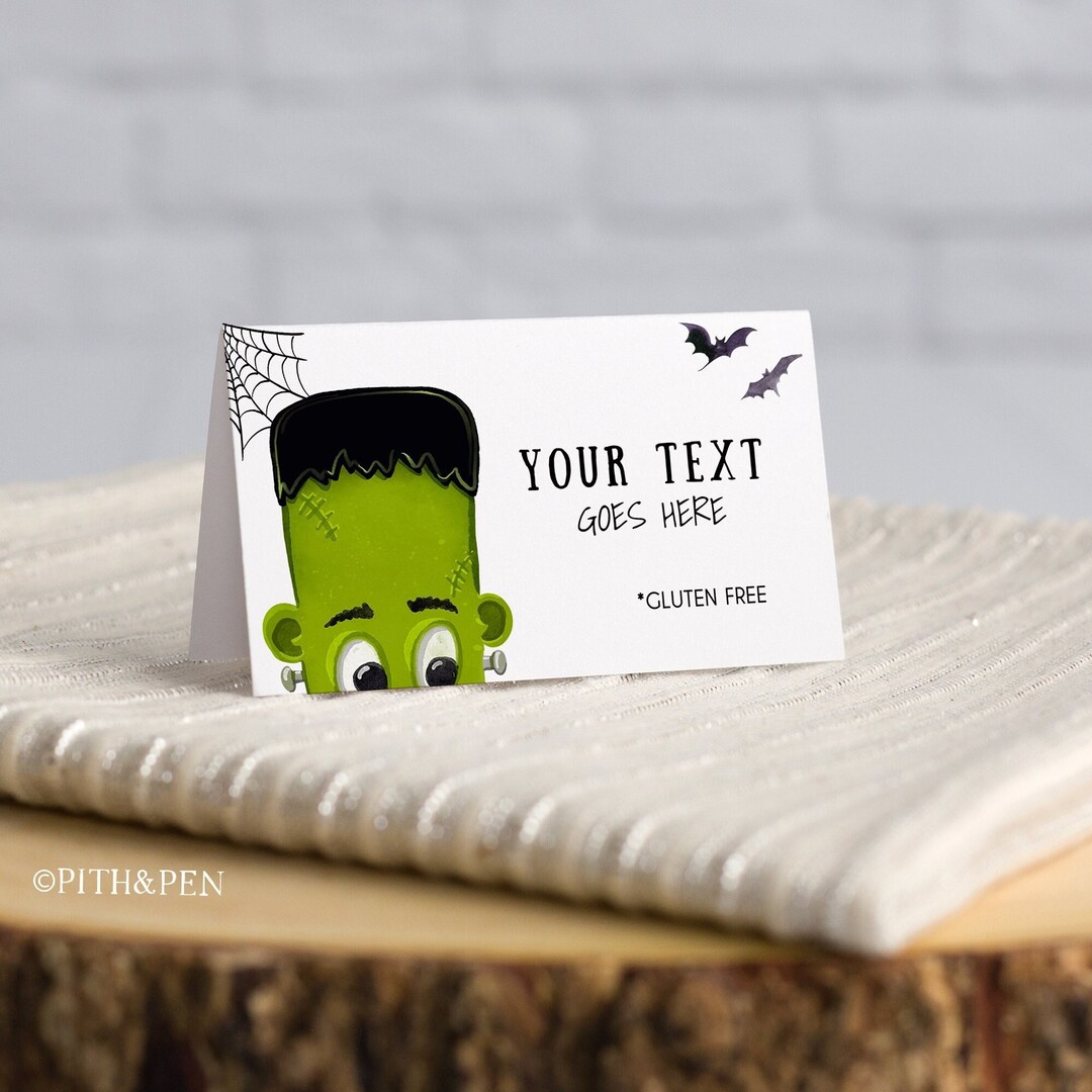 Editable Halloween Party Food Label Template, Monster Party, Instant ...