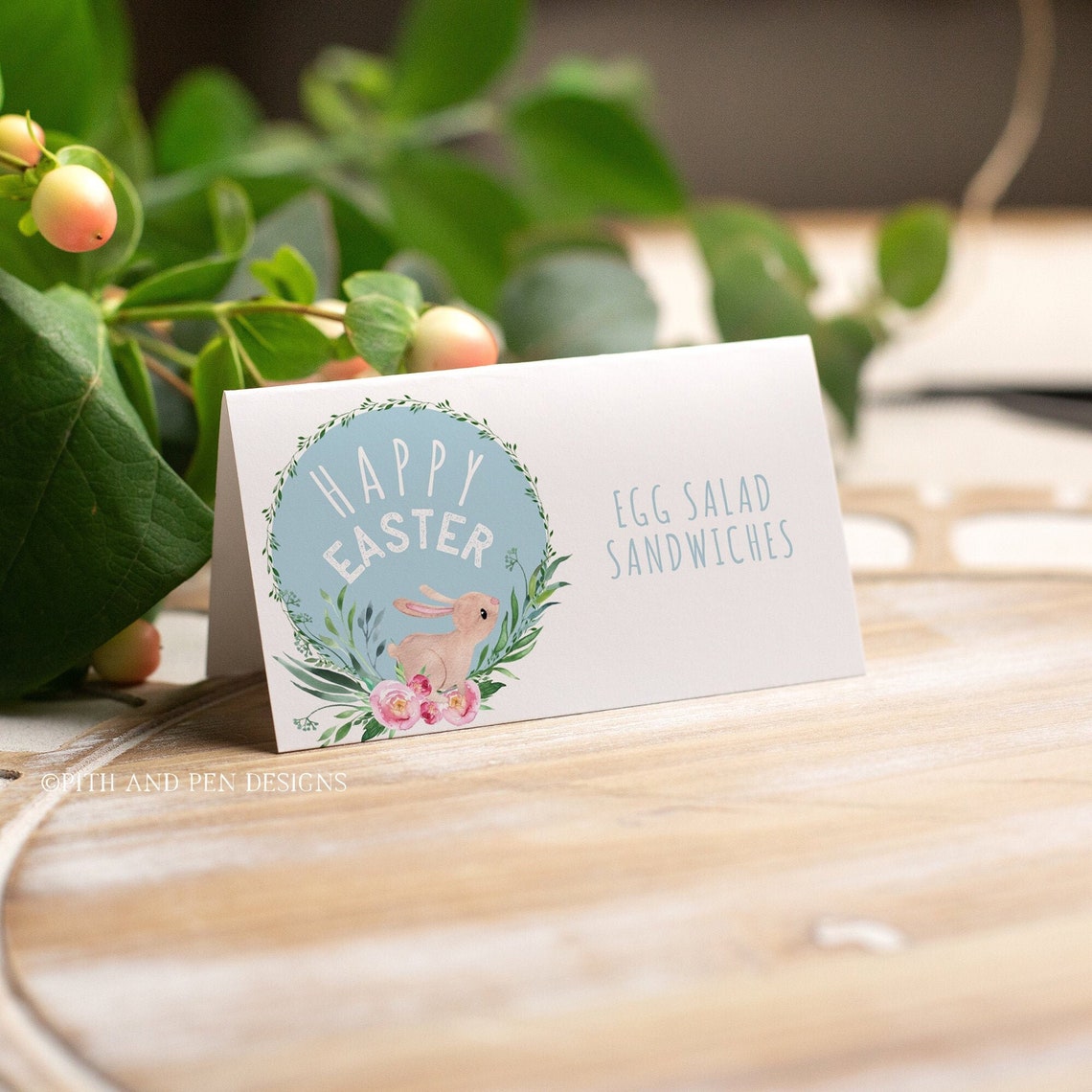 Easter Food Label Cards, Printable Name Tags, DIY Easter Brunch ...