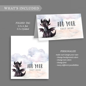 Dragon Party Food Label, Train Your Dragon Printable, Instant Download ...