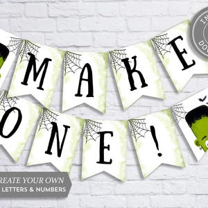 Frankenstein Banner, Monster Birthday Party, Instant Download, 047-75B ...