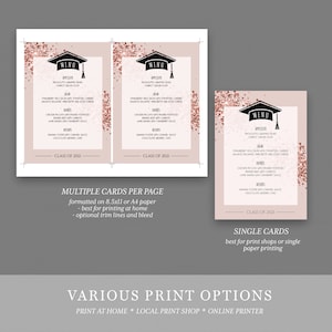 Graduation Dinner Menu, Printable Dinner Menu, Instant Download ...