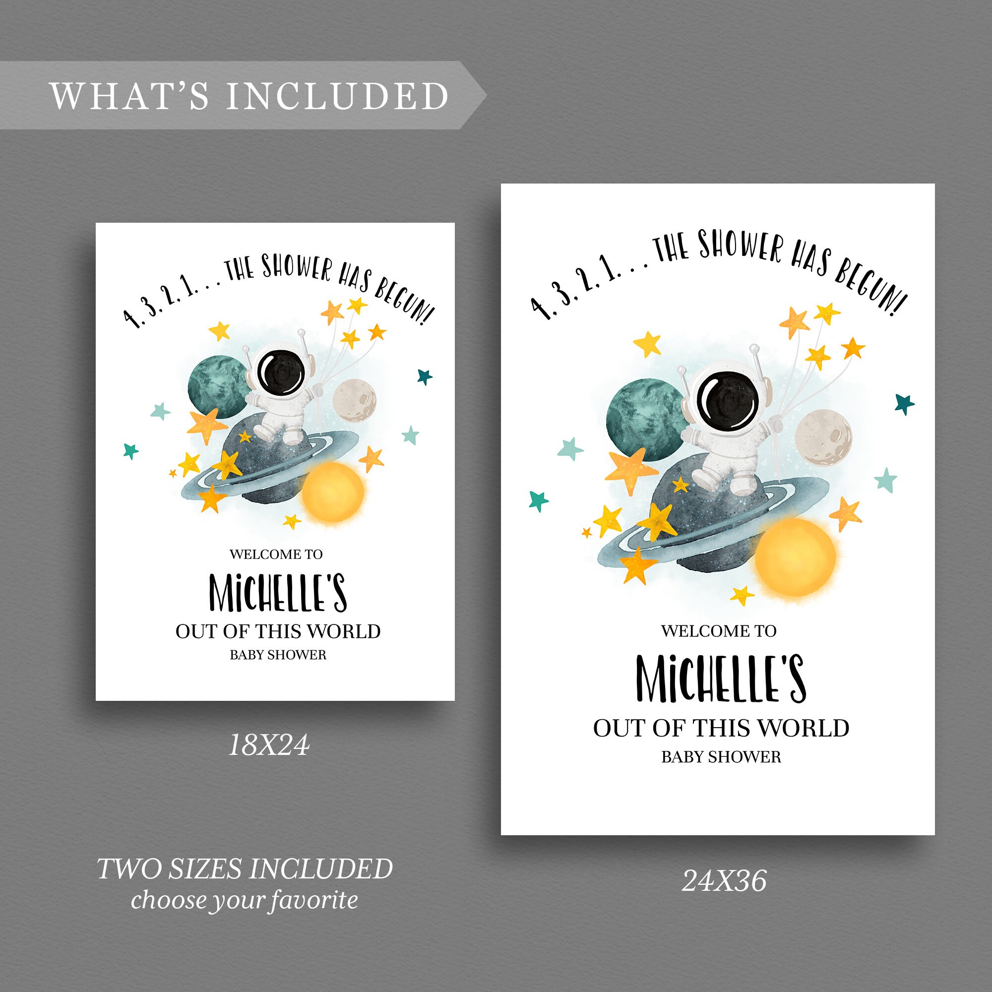 Printable Outer Space Welcome Sign Baby Boy Shower Sign - Etsy