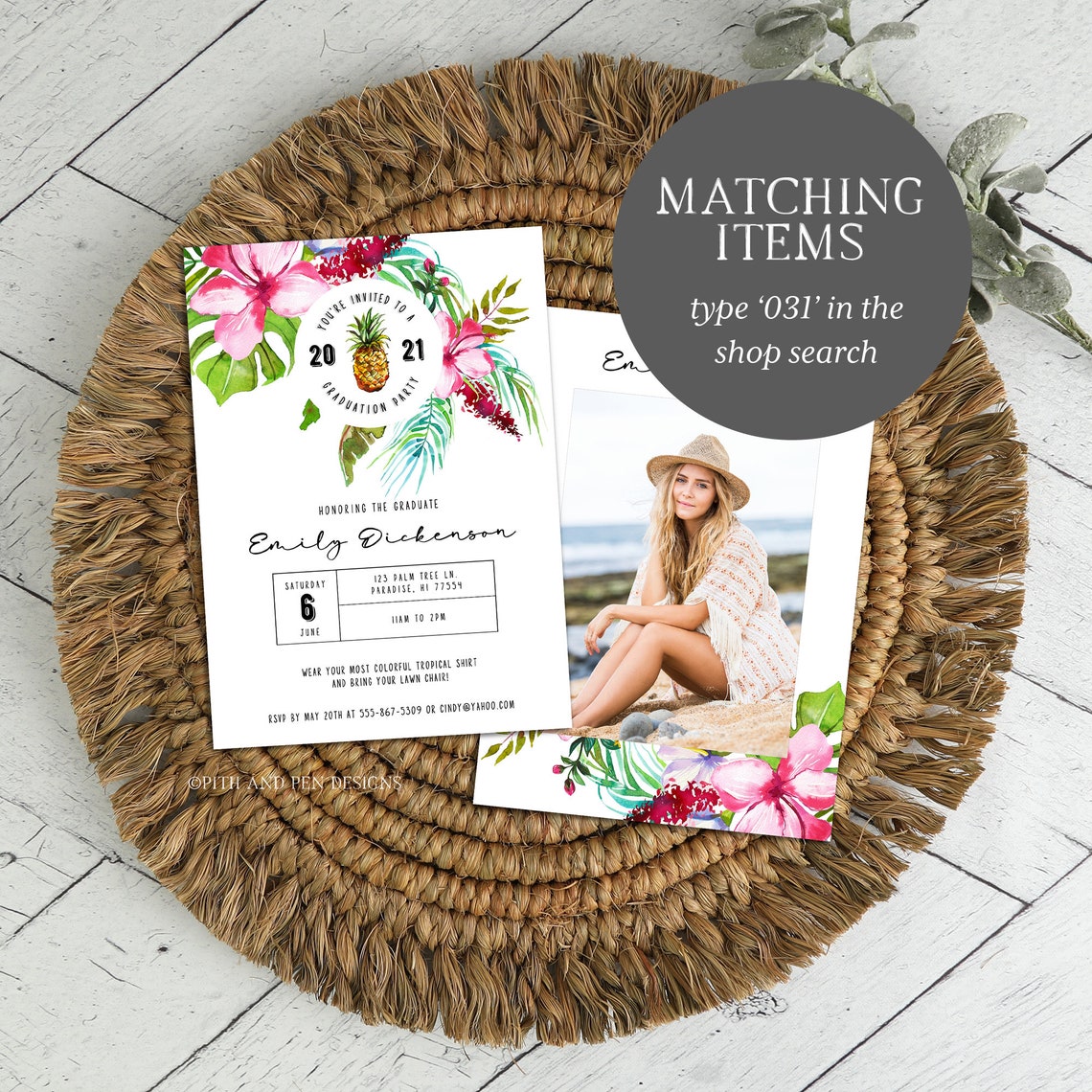 Graduation Party Welcome Sign Tropical Welcome Printable - Etsy