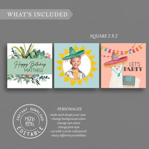 Fiesta Party Cupcake Topper, Printable Cupcake Label, Party Printable ...