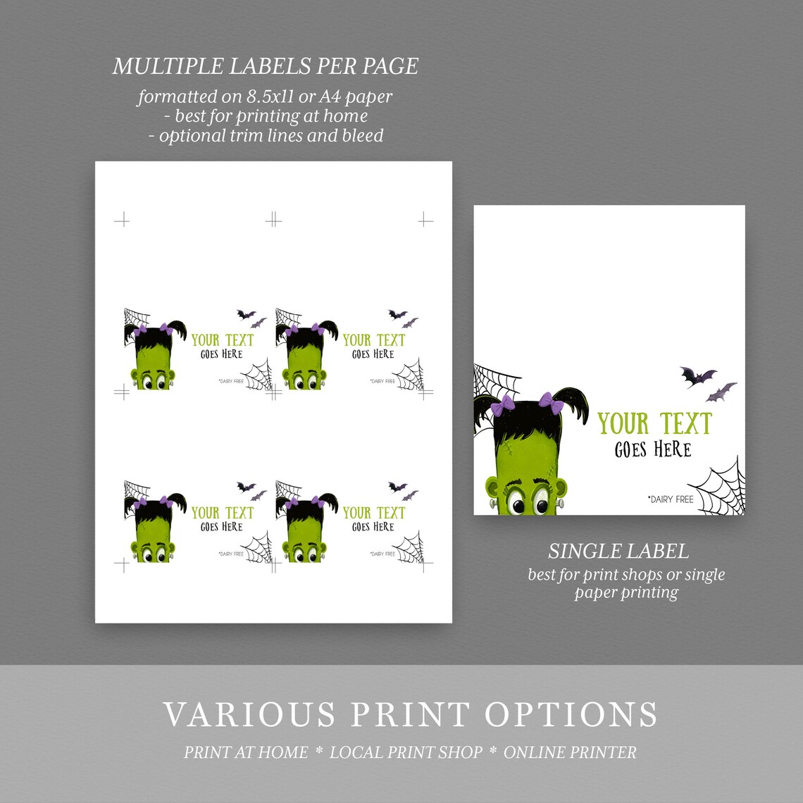 Editable Halloween Party Food Label Template, Monster Party, Instant ...