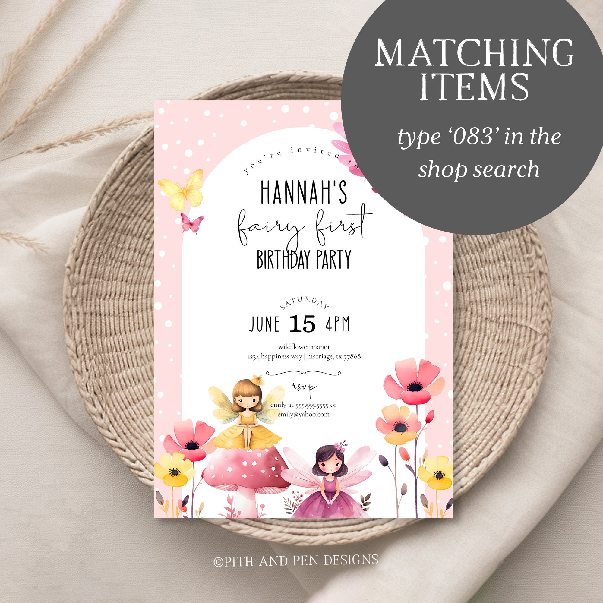 Fairy Birthday Party Sign, Printable Welcome Sign, Corjl #083-06WS - Etsy