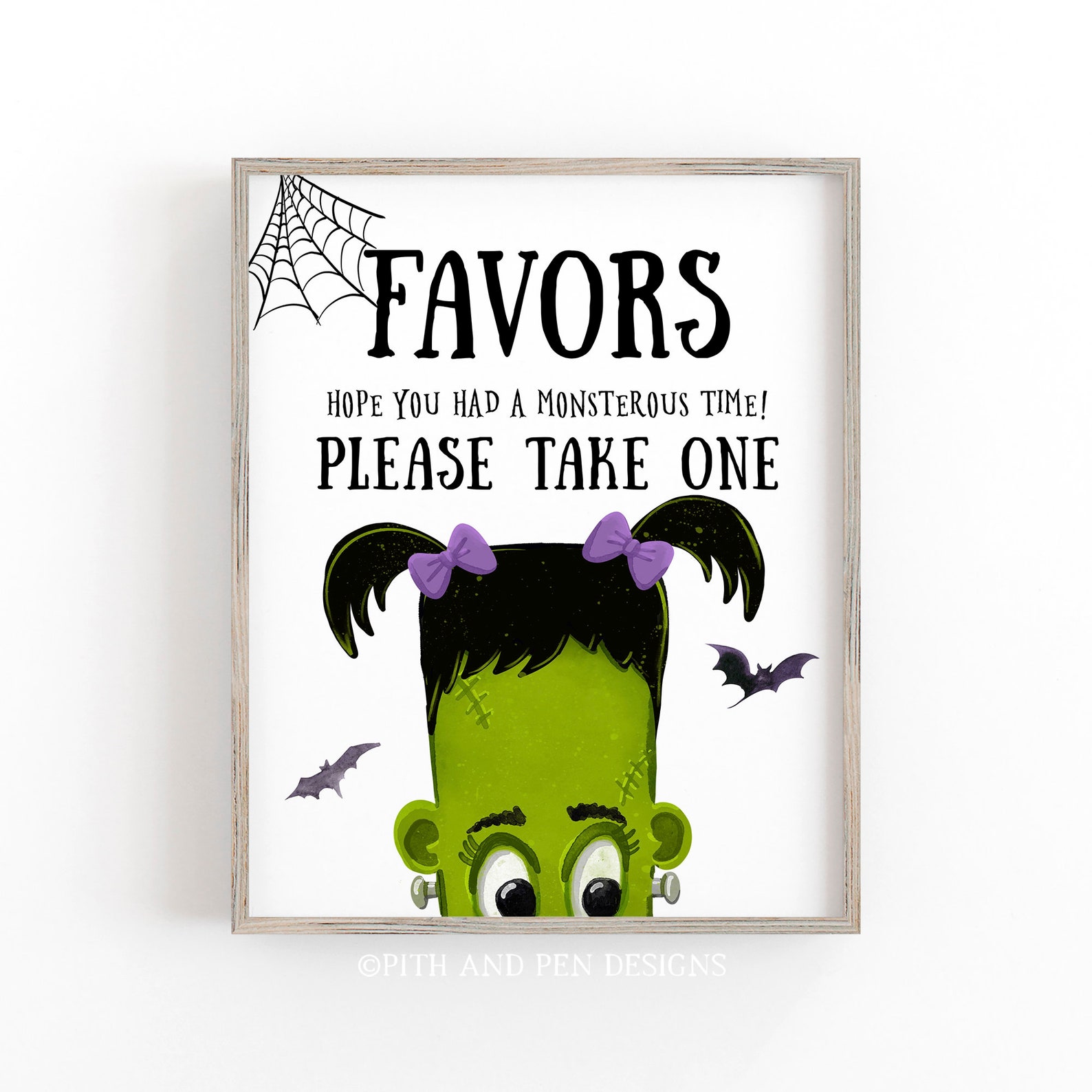 Frankenstein Party Favor Sign, Monster Birthday Party, Printable Decor ...