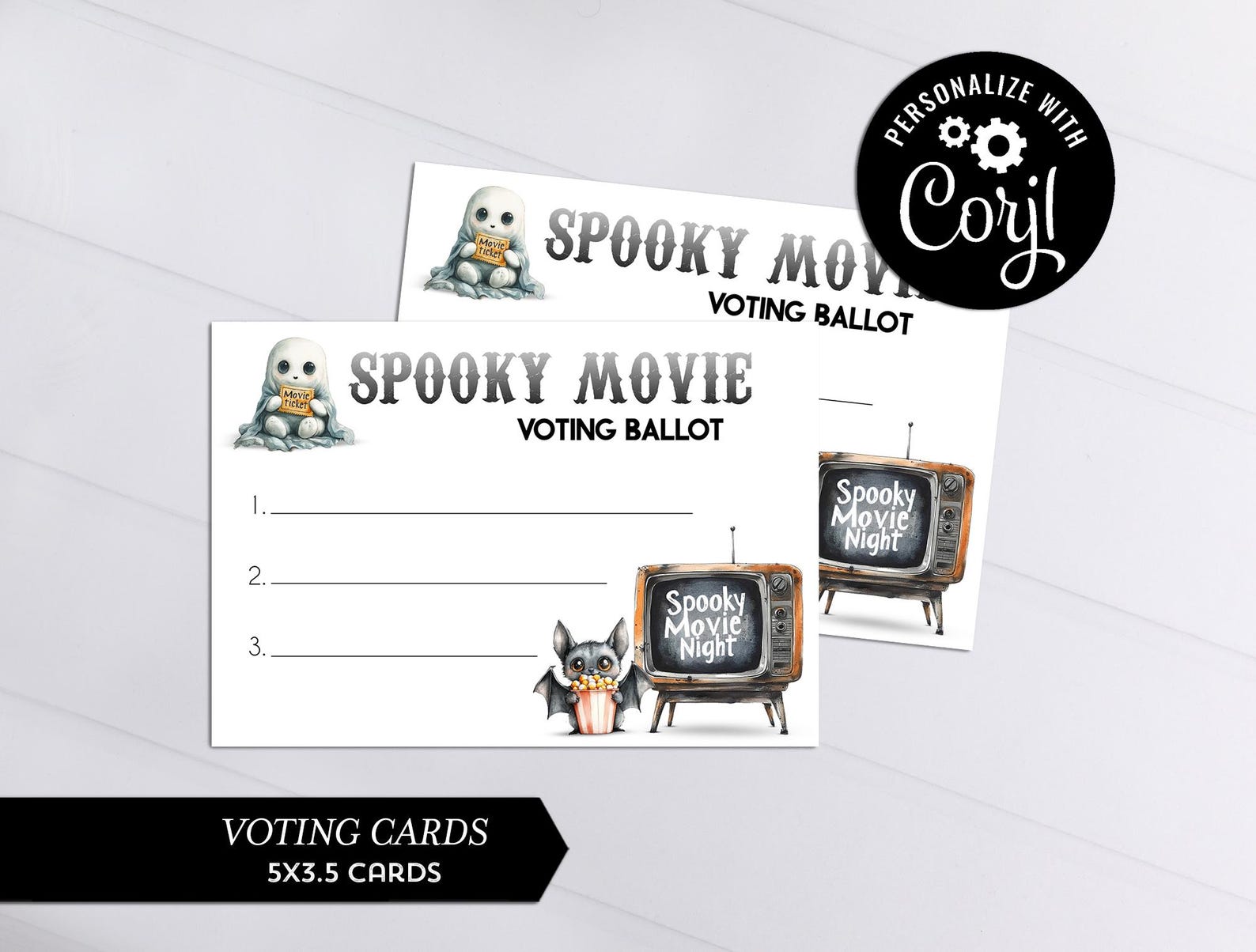 Halloween Spooky Movie Voting Card | What to Watch | Editable or ...