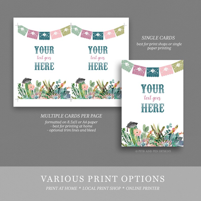 Printable Graduation Fiesta Signs DIY Graduation Party - Etsy