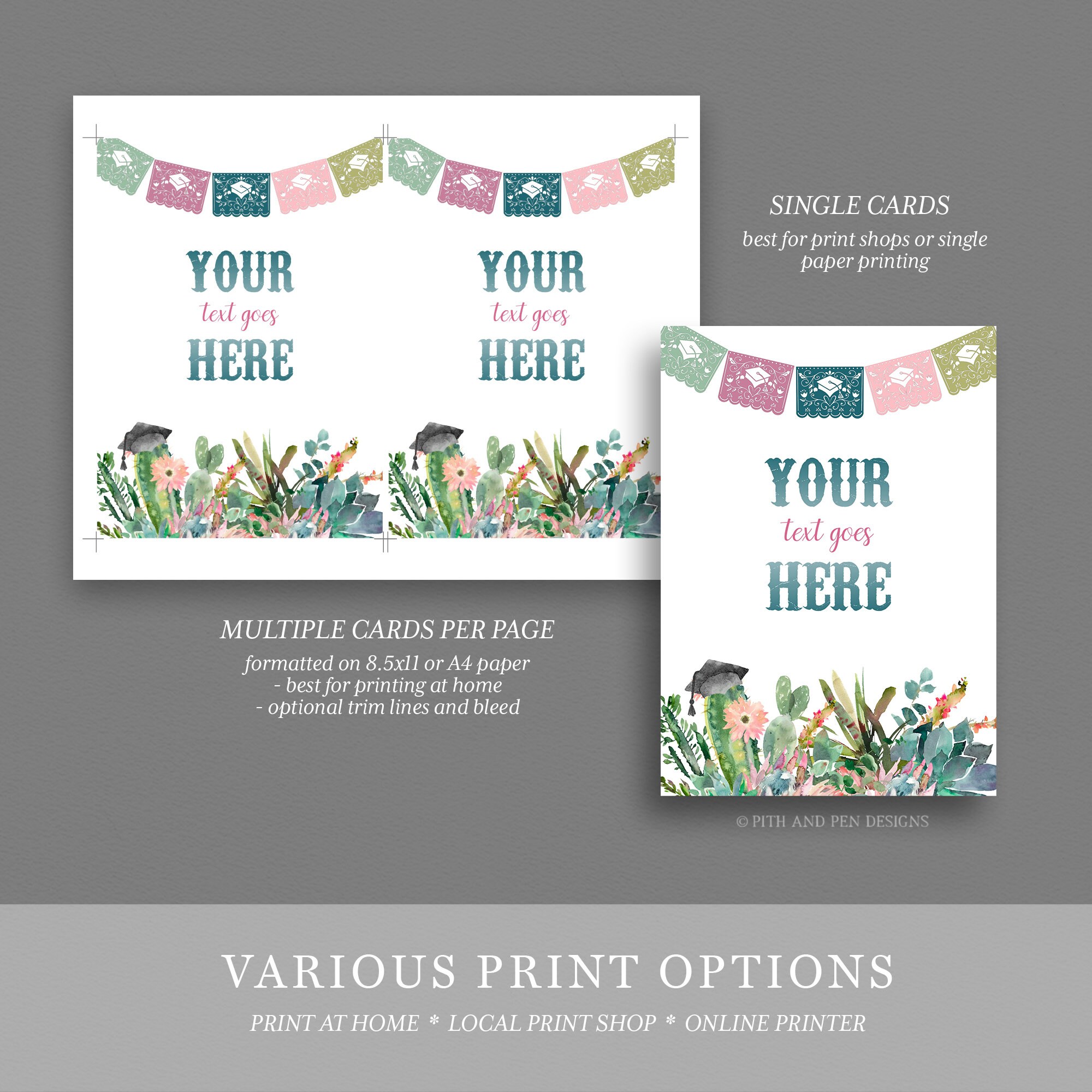 Printable Graduation Fiesta Signs DIY Graduation Party - Etsy