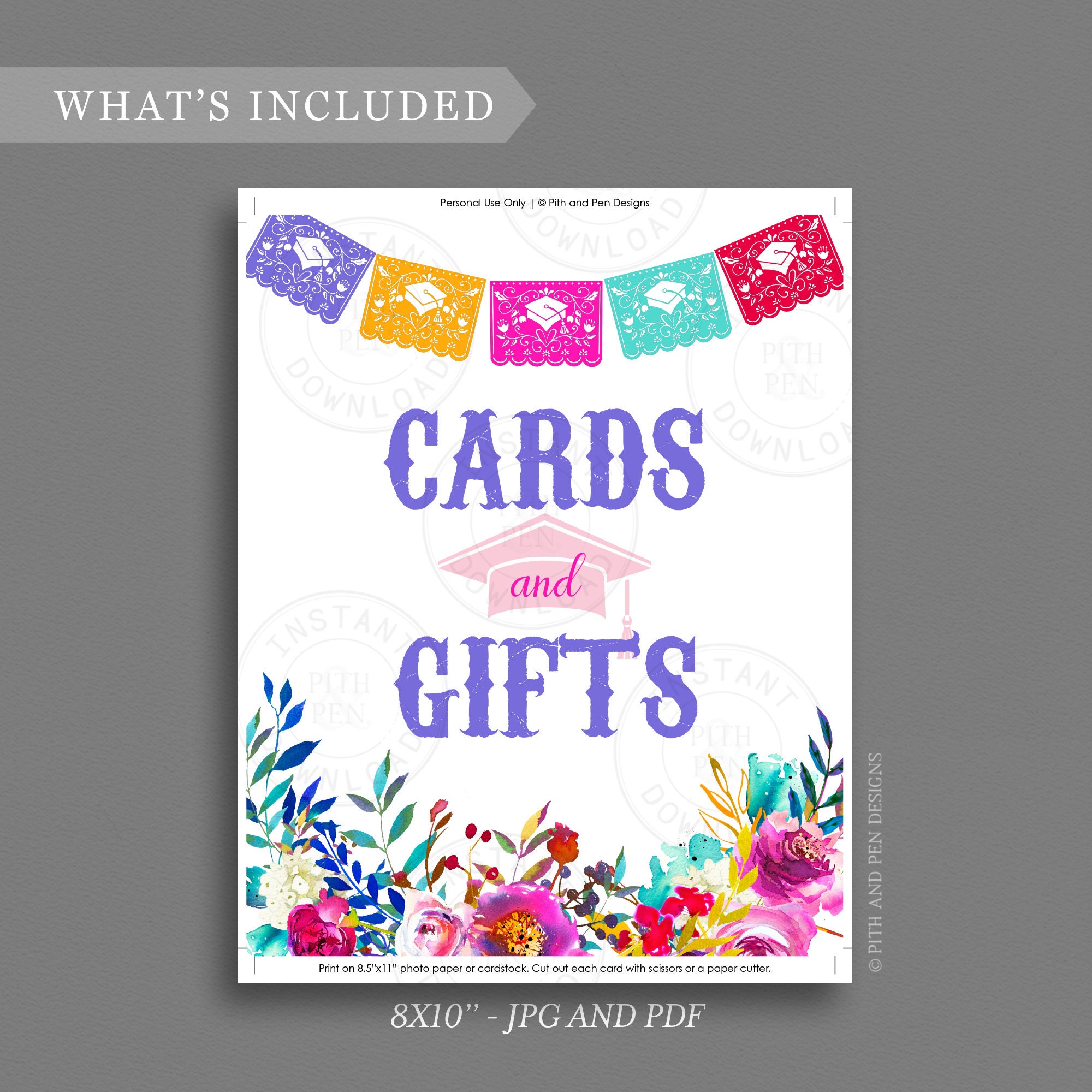 Graduation Fiesta Party Sign Printable Cards and Gifts Party - Etsy