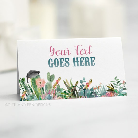 Fiesta Graduation Food Label Printable Party Decor Instant - Etsy