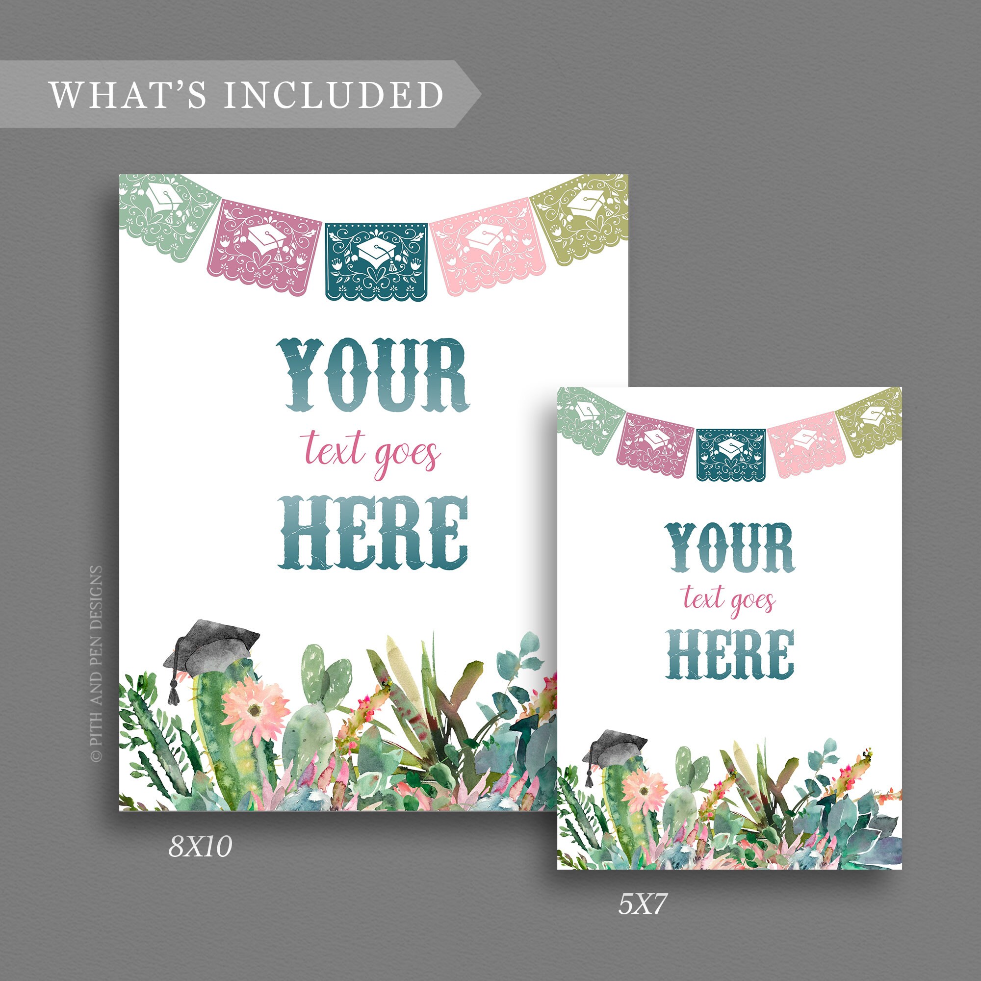 Printable Graduation Fiesta Signs DIY Graduation Party - Etsy