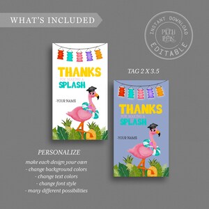 Graduation Thank You Gift Tag, Printable Gift Tag, Instant Download ...