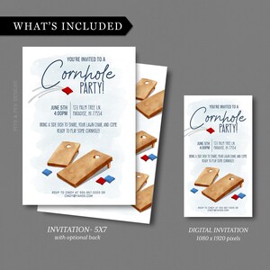 Cornhole Party Invitation | Boss of the Toss | Printable and Digital ...