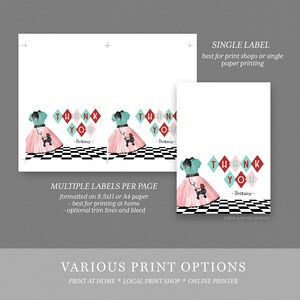 50's Sock Hop Thank You Card, Printable Card, Instant Download, Corjl ...