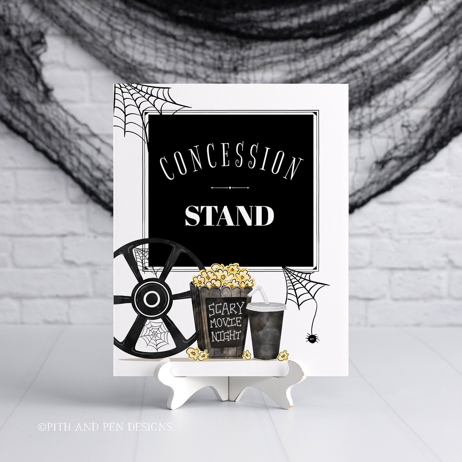 Halloween Movie Concession Stand Sign Printable Party Sign - Etsy