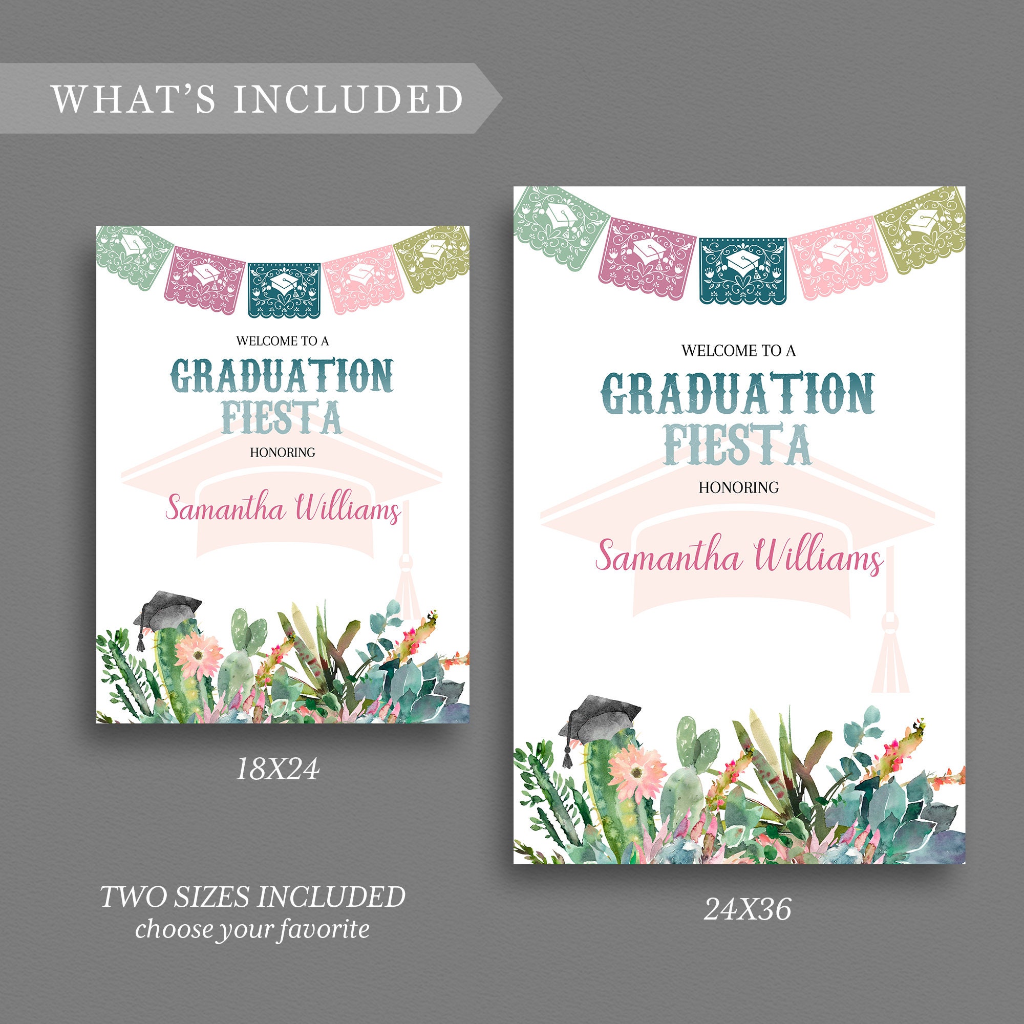 Graduation Fiesta Welcome Sign High School Grad Welcome - Etsy