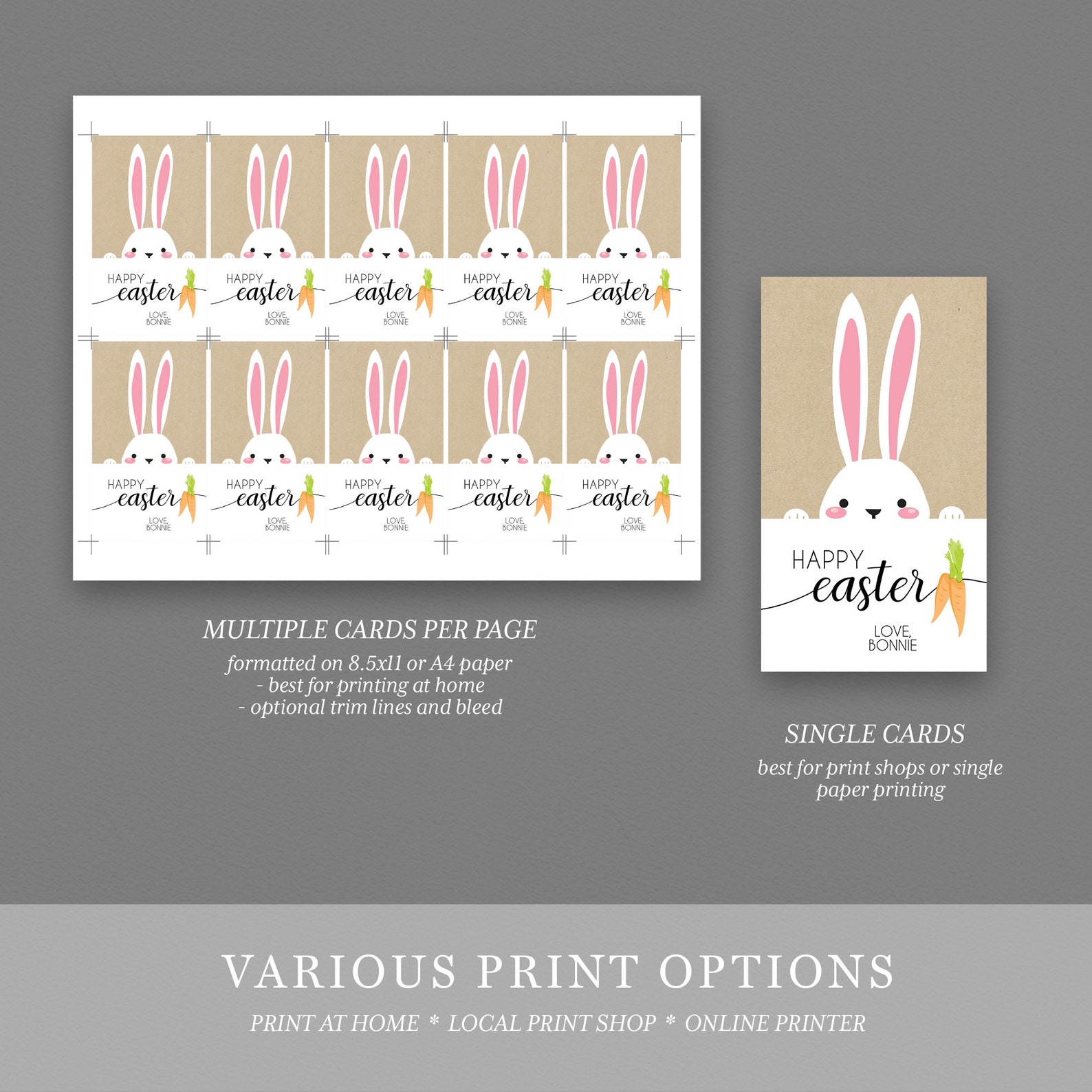 Easter Bunny Gift Tag, Printable Easter Gift Tag, Instant Download ...