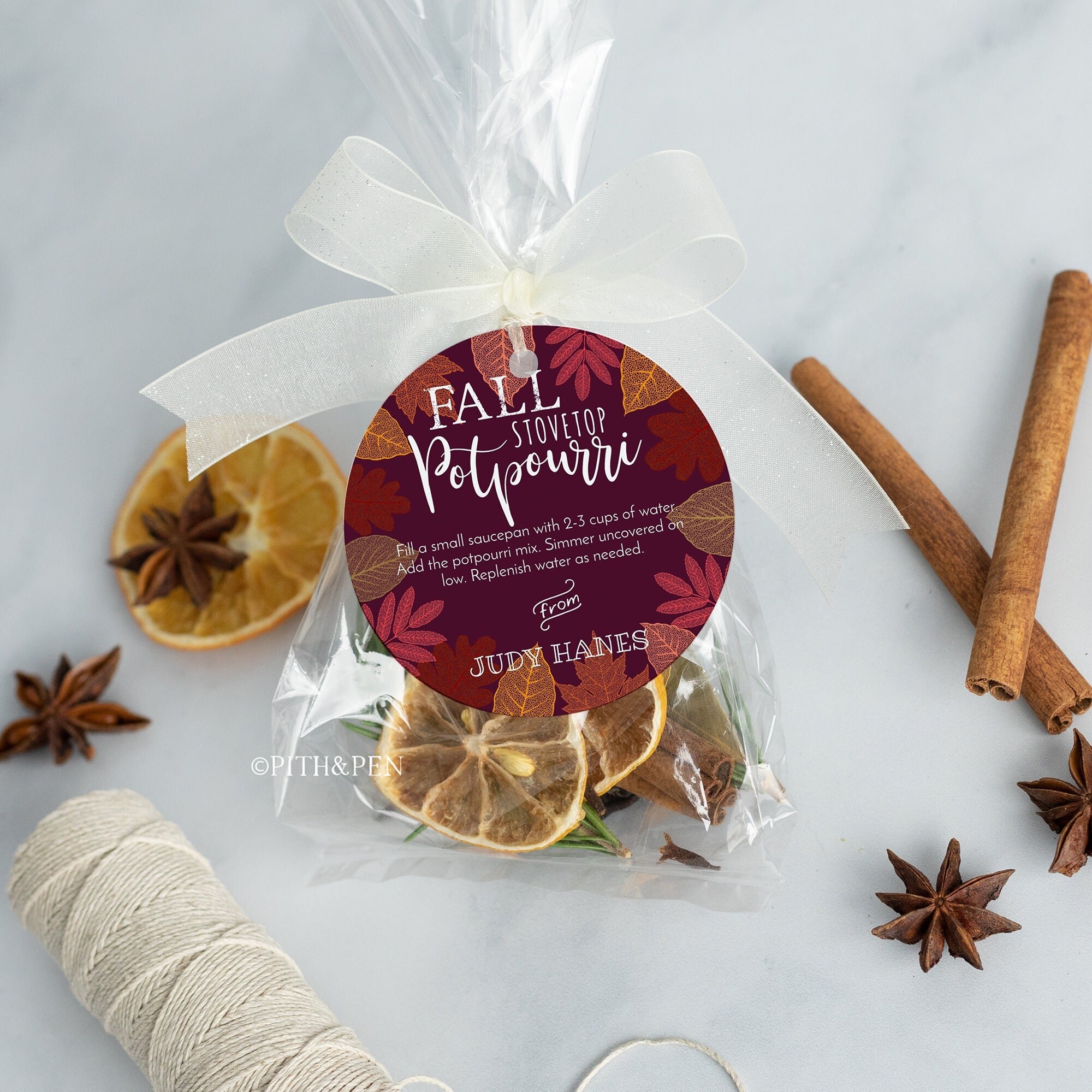 Stovetop Potpourri Gift Tag EDITABLE Treats Favor Label - Etsy