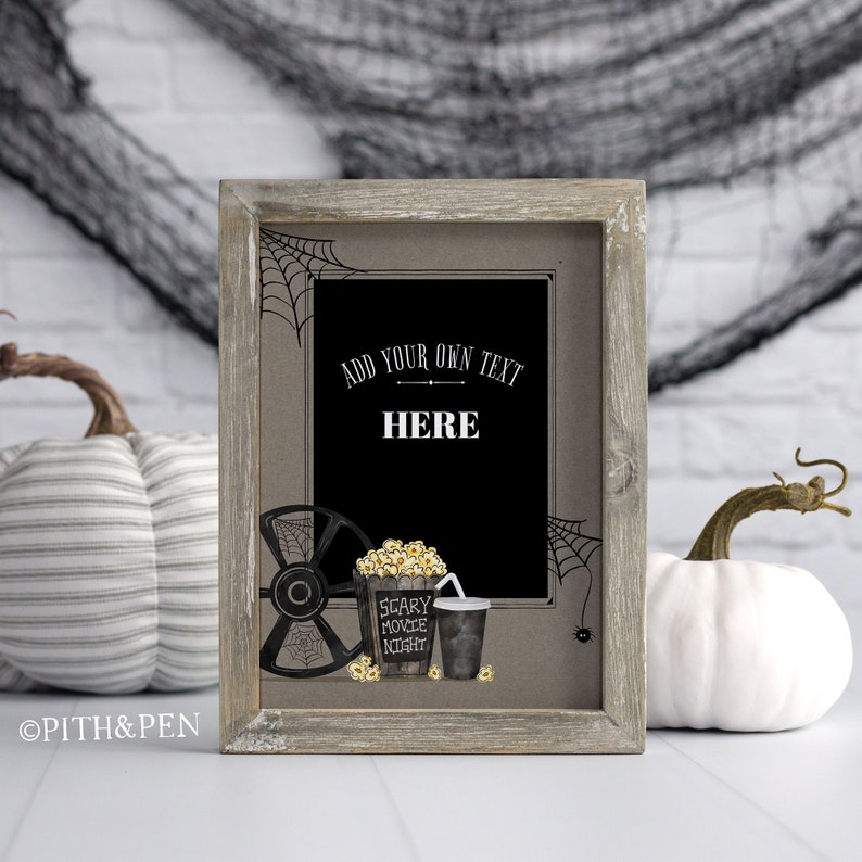 Printable Scary Movie Party Signs Halloween Birthday - Etsy