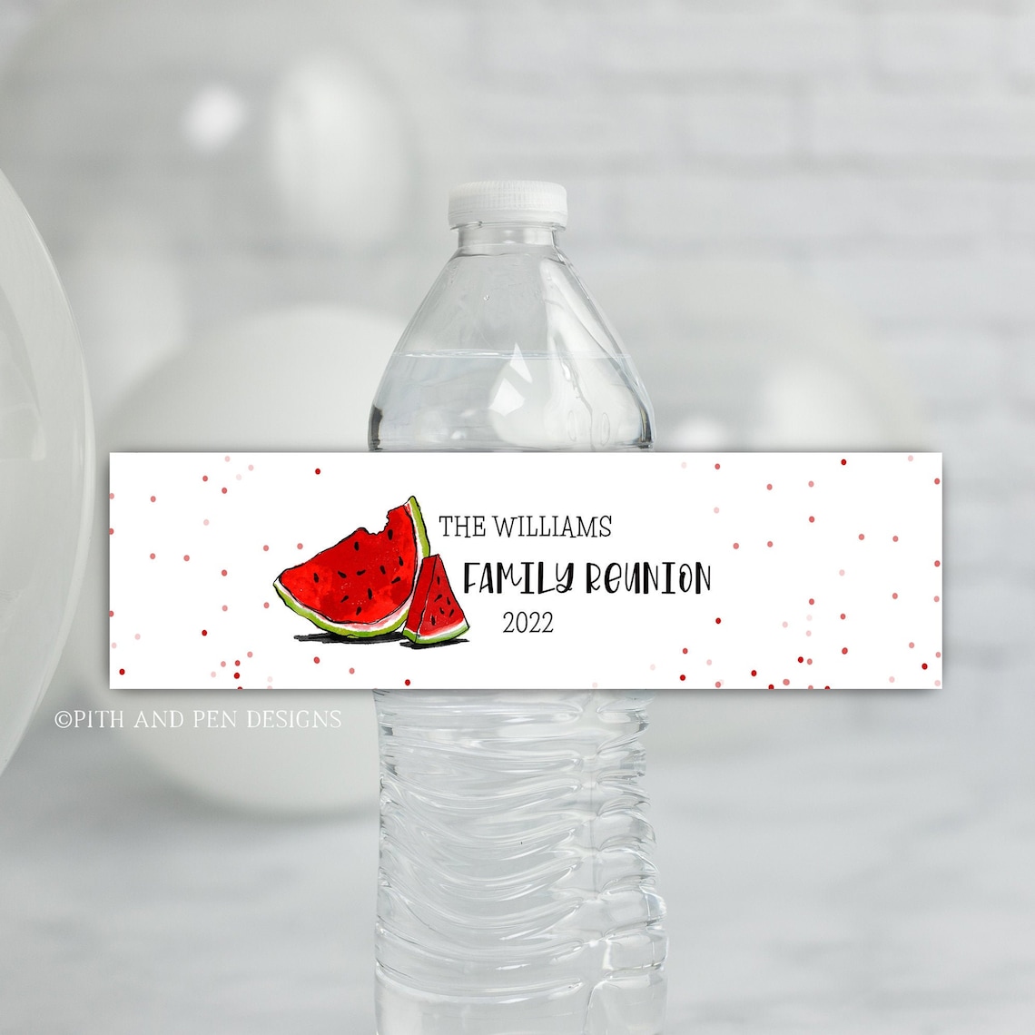Watermelon Water Bottle Label PRINTABLE Water Bottle Label | Etsy