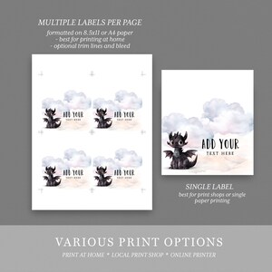 Dragon Party Food Label, Train Your Dragon Printable, Instant Download ...