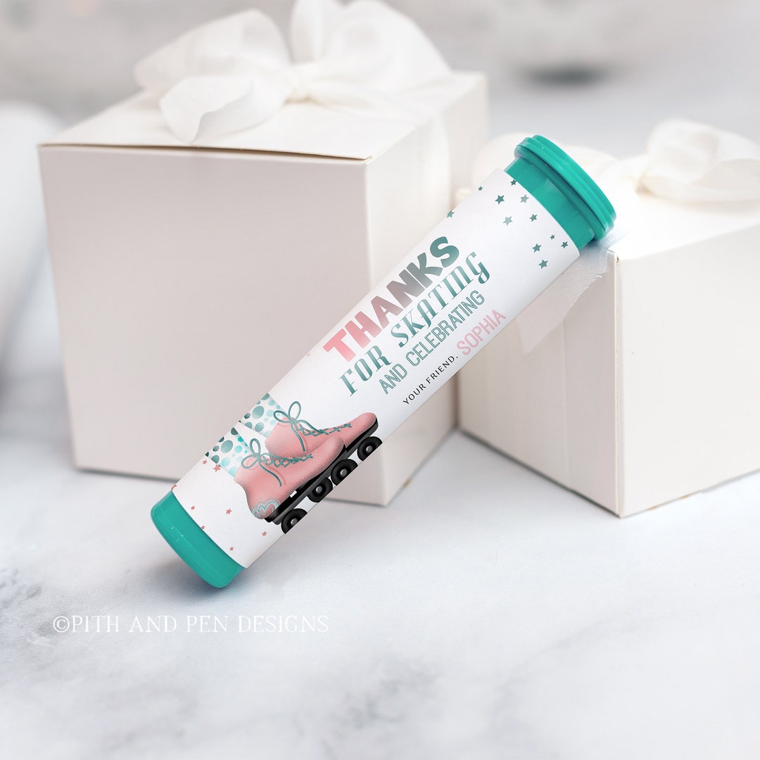 Roller Skating Mini M&M Tube Wrapper, Birthday Candy, Party Favor Gift ...