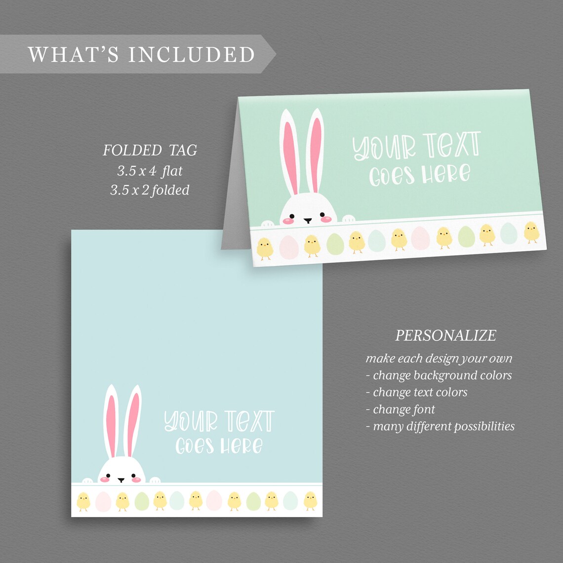 Easter Food Tent Cards: Printable Food Labels, Brunch, Instant Download ...
