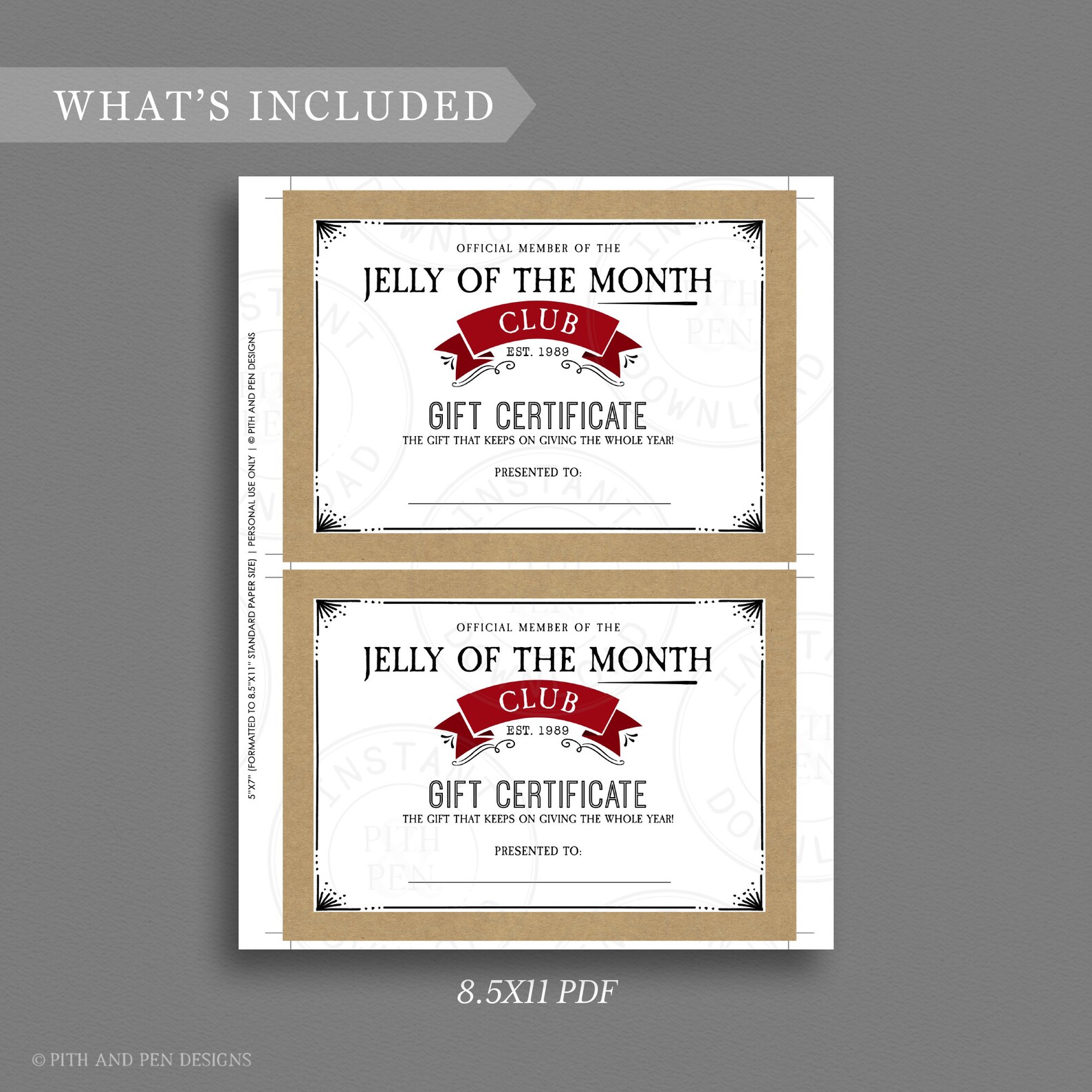 Jelly Of The Month Club Certificate Printable Ideas Of Europedias