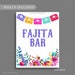 Graduation Fiesta Party Sign, Printable Fajita Bar Party Sign, Instant ...