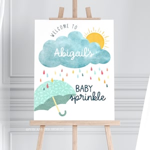 Baby Sprinkle Welcome Sign, Baby Shower Party Printable, Corjl #076 ...